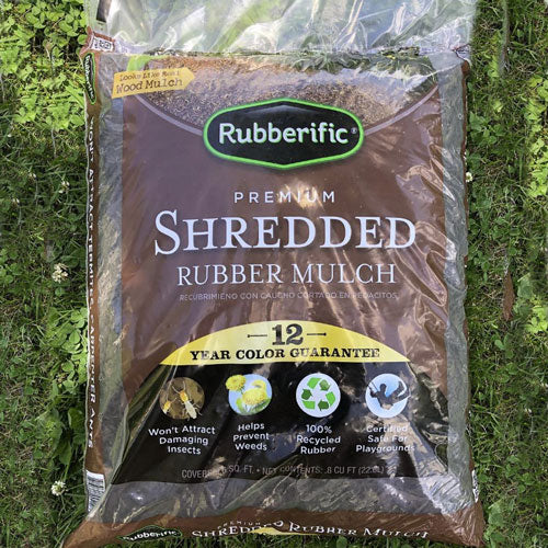Rubberific Mulch Shredded 75 cu ft pallet — Material Warehouse