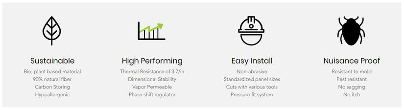 Hemp Insulation R13 for 2x4 Studs 400 sqft — Material Warehouse